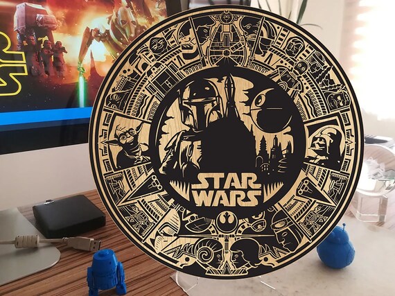 Star wars 4 jedi yoda como Calendario Azteca - Etsy México