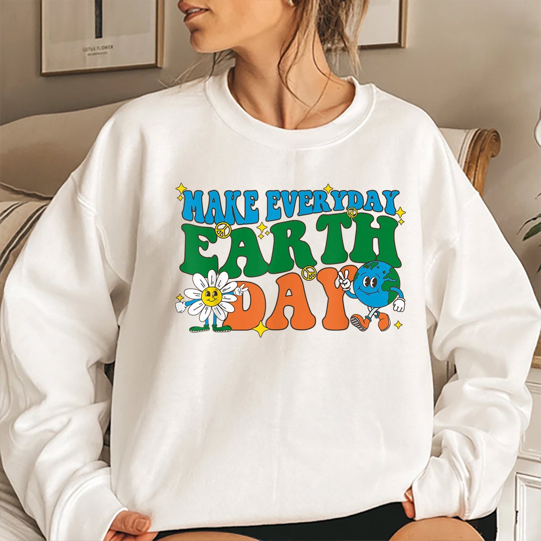 Make Everyday Earth Day Hippie Earth Flower Retro Groovy - Etsy
