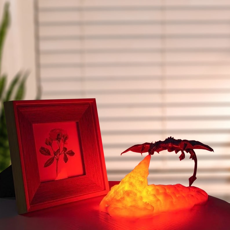 Dragon House Lamp, 3D Printed Dragon Lamps, Dragon Burn Lamp, Dragon ...