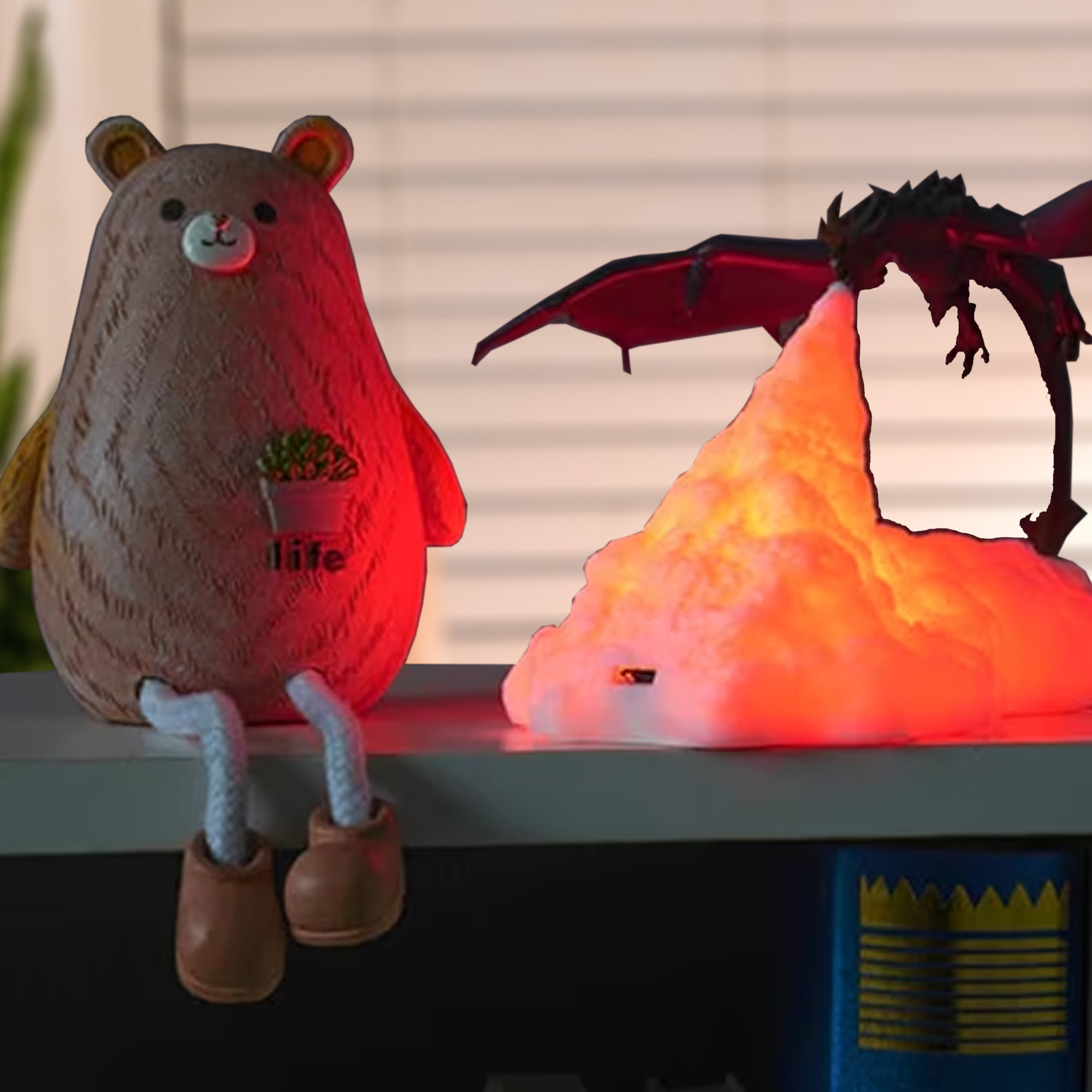 Dragon House Lamp, 3D Printed Dragon Lamps, Dragon Burn Lamp, Dragon ...