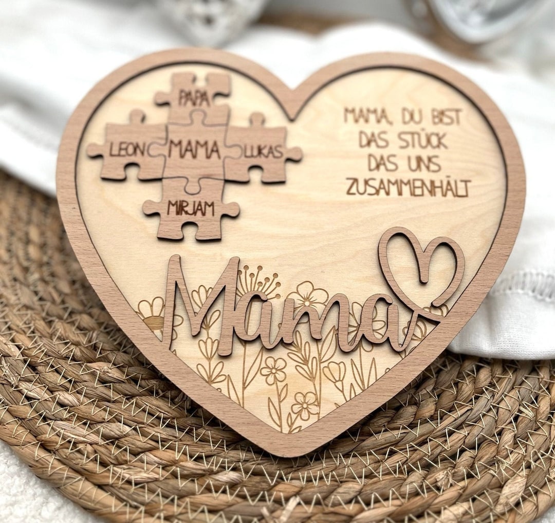 Mutter Geschenk Muttertag Holz. Geburtstagsgeschenk Mama Puzzle ...