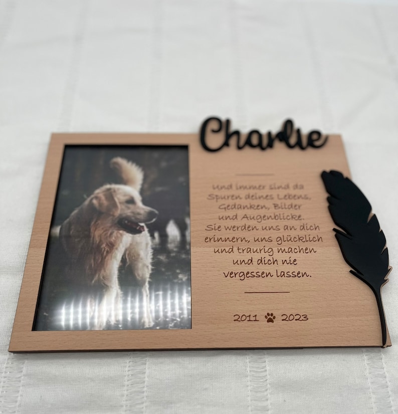 Keepsake Dog/cat. Dog/cat Memorial. Dog Picture Frame. Pet Memorial ...