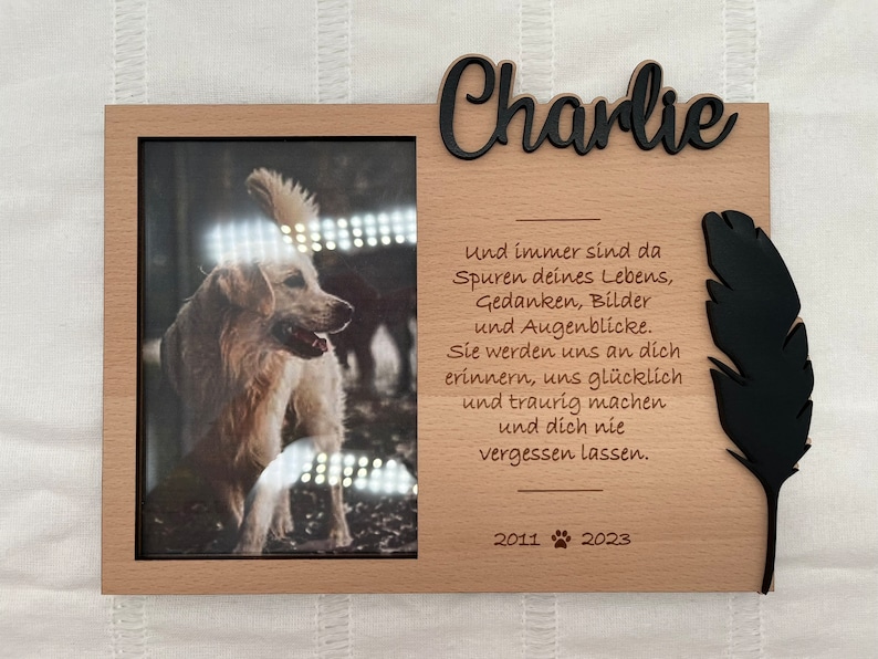 Keepsake Dog/cat. Dog/cat Memorial. Dog Picture Frame. Pet Memorial ...