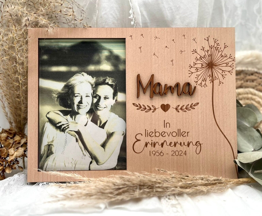 In Remembrance of the Deceased. Personalized Gift. Wooden Picture Frame ...