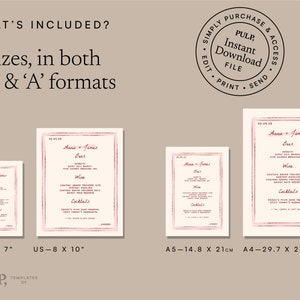 BAR / DRINKS MENU | Retro Handwritten and Hand Drawn Colorful Border ...