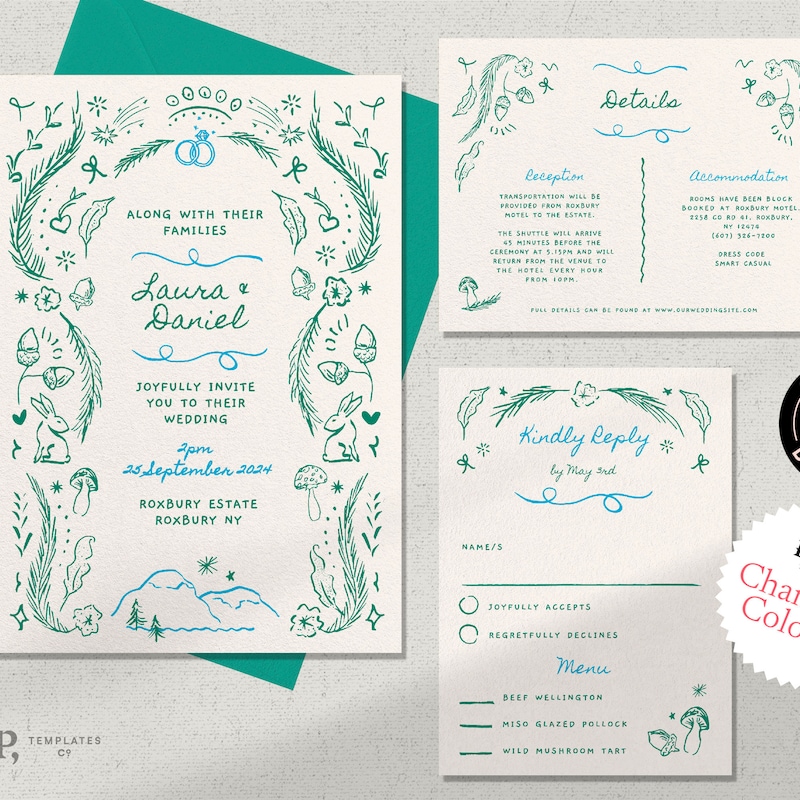 Nature Invitation - Etsy