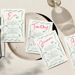 PERSONALIZED MENU Template | Hand Drawn & Handwritten Whimsical Dinner ...