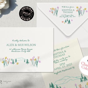 PRINTABLE ENVELOPE ADDRESS Template | Pretty Mountain Wildflower ...