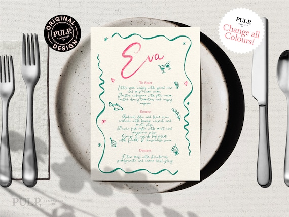 Plantilla De Menú Personalizada Página 5 | Imágenes De Menus