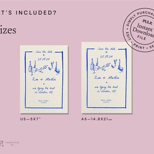 SAVE THE DATE Template | Colorful, Whimsical, Funky, Hand Drawn ...
