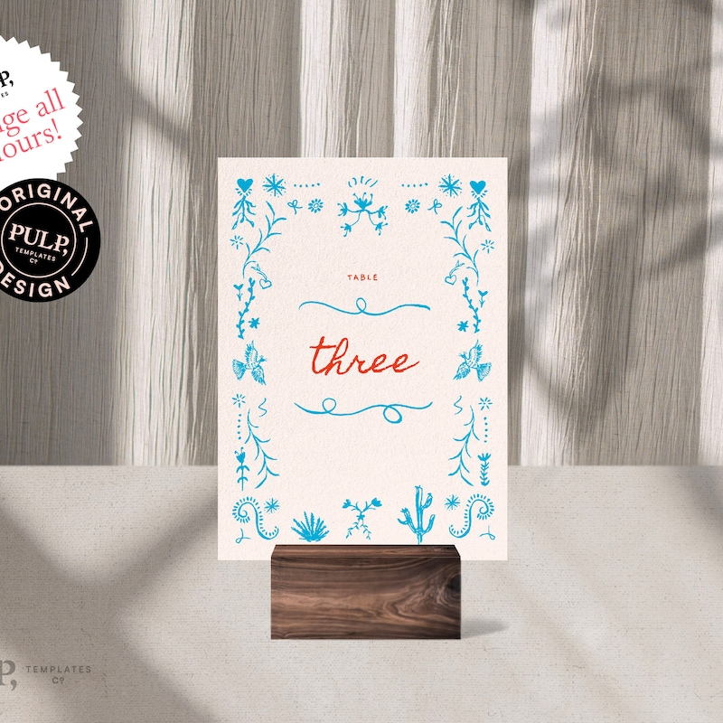 Mexican Table Numbers - Etsy