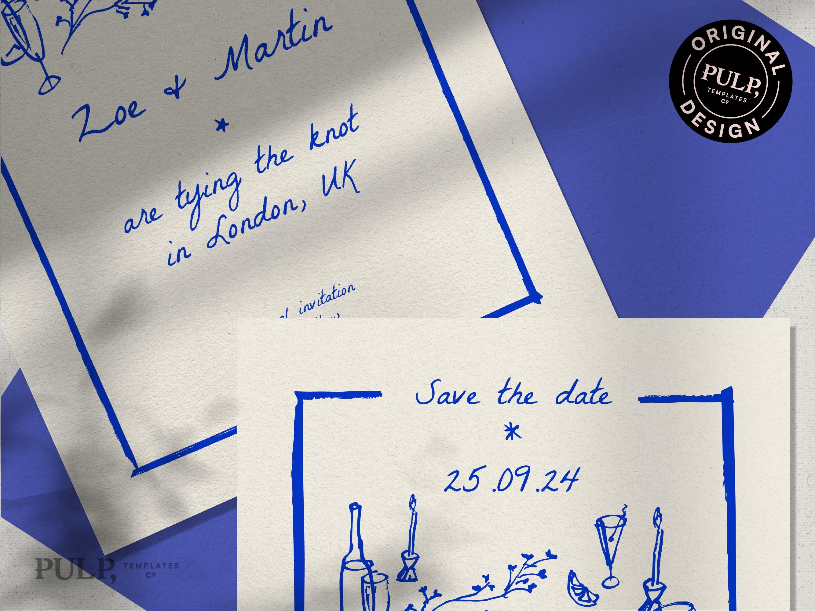 SAVE THE DATE Template | Colorful, Whimsical, Funky, Hand Drawn ...