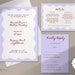 WEDDING INVITE SET | Scallop Wavy Edge Wedding Invite | Editable ...