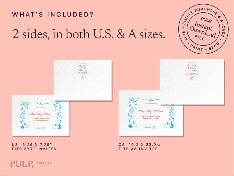 PRINTABLE ENVELOPE ADDRESS Template Mexican Inspired - Etsy