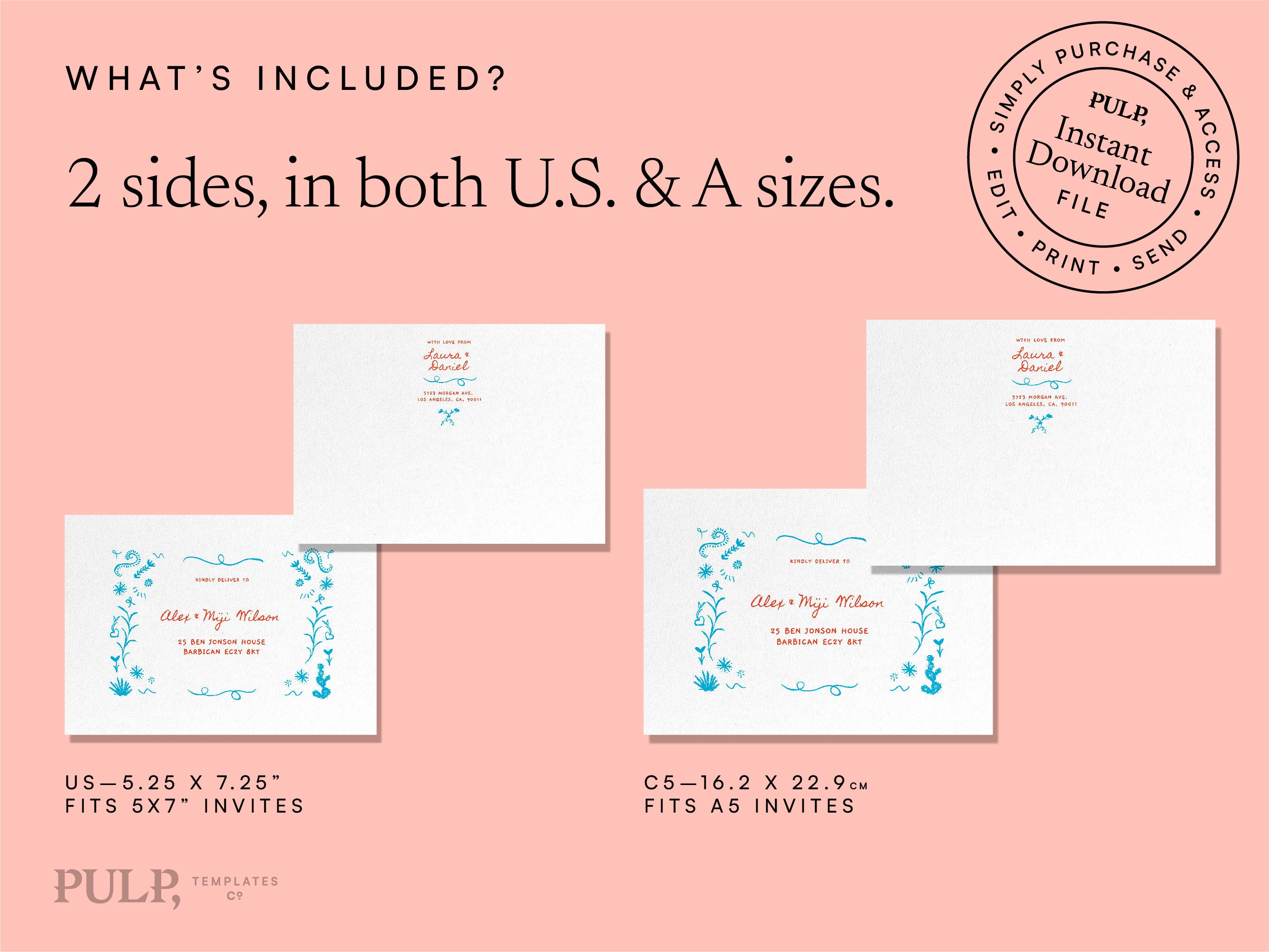 PRINTABLE ENVELOPE ADDRESS Template Mexican Inspired - Etsy
