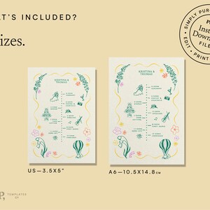 WEDDING TIMELINE CARD Template | Order of Events | Day Details ...