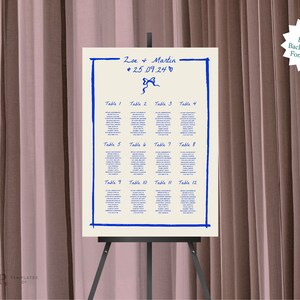 SEATING CHART TEMPLATE | Colorful, Whimsical, Funky, Hand Drawn ...
