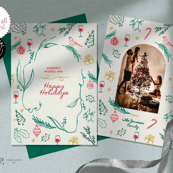 Handwritten Christmas Cards - Etsy