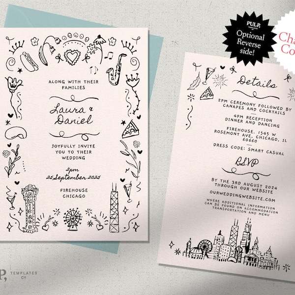 Chicago Invitation - Etsy