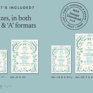 BAR + DRINKS MENU Template | Woodland Forest Inspired Hand Drawn ...