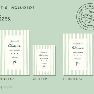 BABY SHOWER Welcome Sign Template | Boy, Girl, Gender Neutral, Baby ...