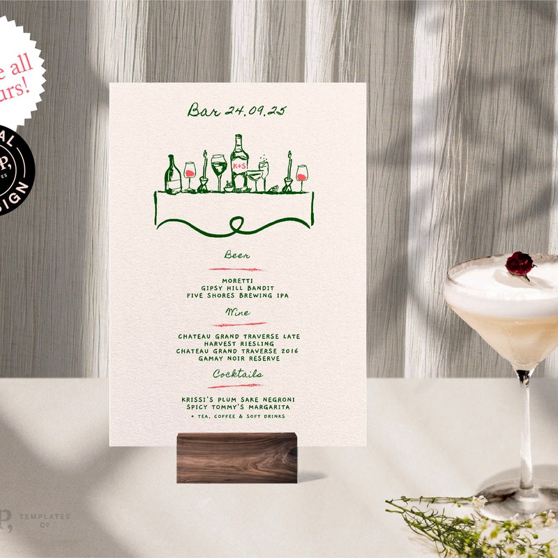 Hand Lettered Menu - Etsy