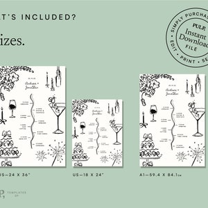 ORDER of EVENTS TEMPLATE | Fun Wedding Timeline Sign | Handwritten ...