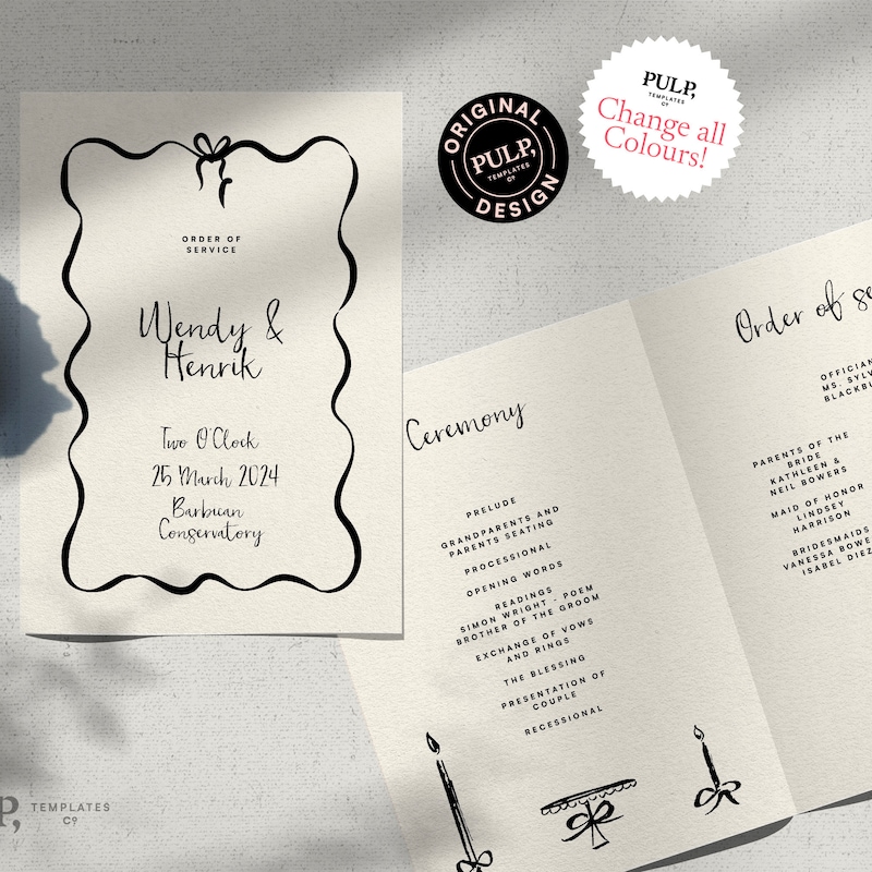 Programs With Ribbon - Etsy