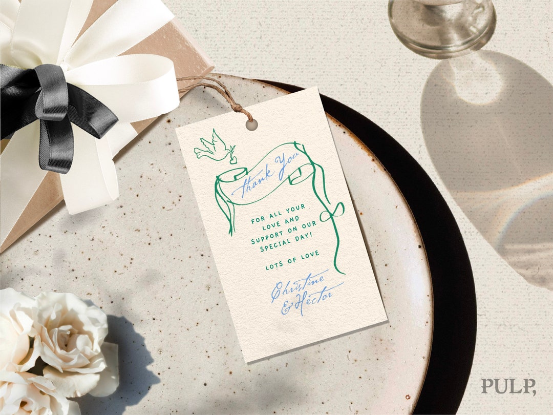 FAVOR TAG Template | Unique, Funky, Colorful Hand Drawn Illustrations ...