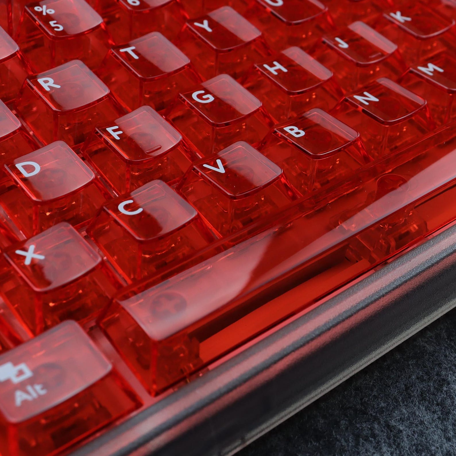 Red Clear PC Keycap Set: Backlit Cherry Profile, 113 Keys - Etsy