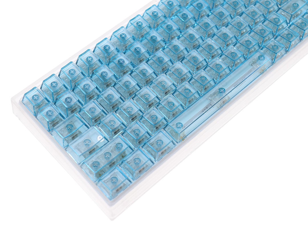 Clear Keycaps - Blue Keycap Set - 120 Key - Transparent Keycaps ...