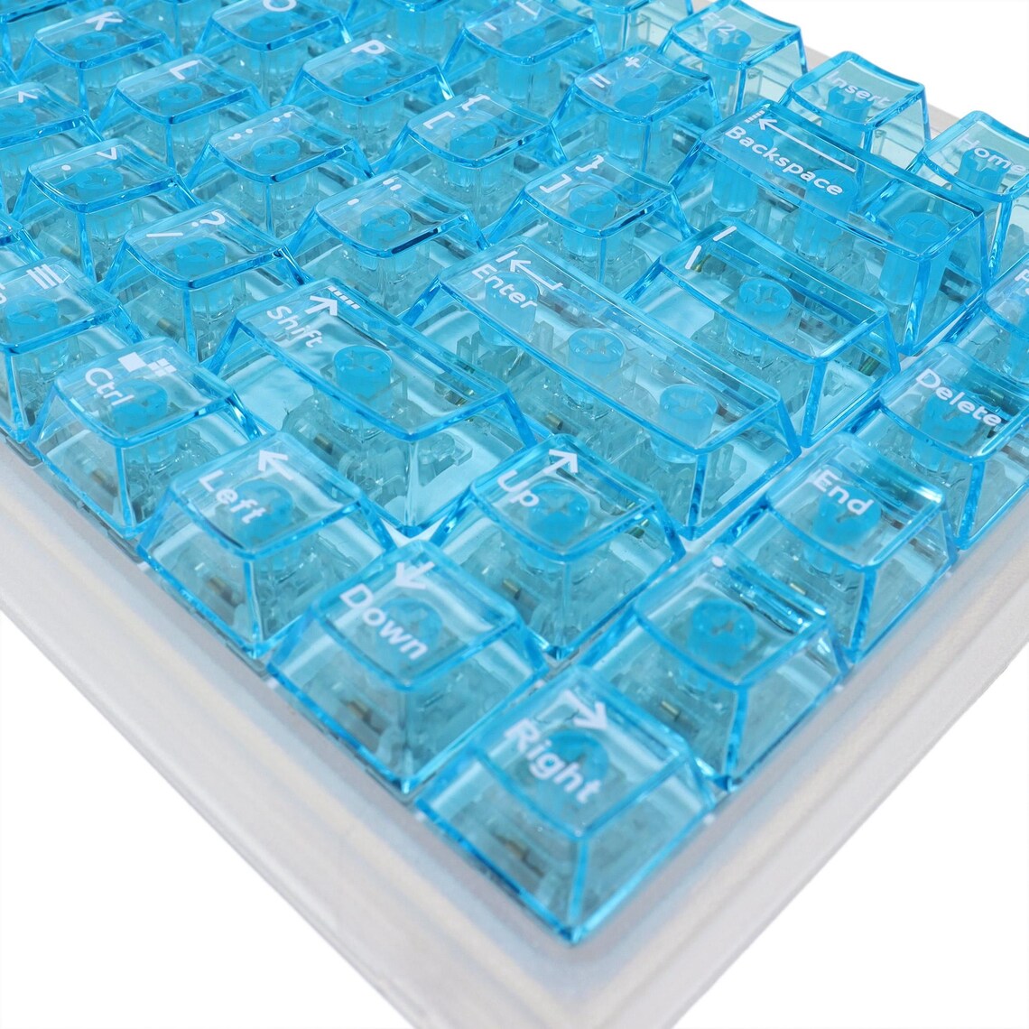 Blue Clear PC Keycap Set: Backlit Cherry Profile, 113 Keys - Etsy