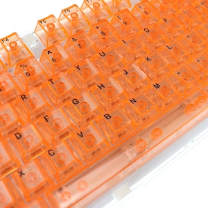 Orange Clear Keycap Set: Cherry Profile, PC Translucent Keycaps - Etsy