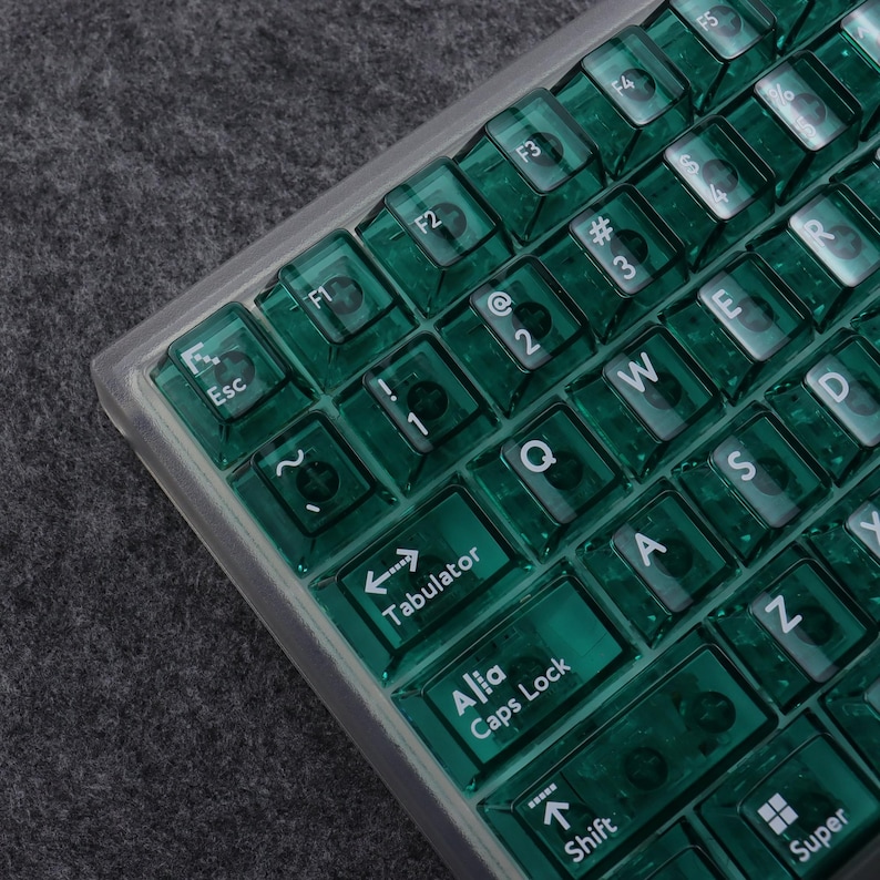 Dark Green Clear Keycaps Transparent Keycaps Backlit Keycaps Cherry ...