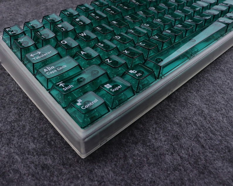 Dark Green Clear Keycaps Transparent Keycaps Backlit Keycaps Cherry ...