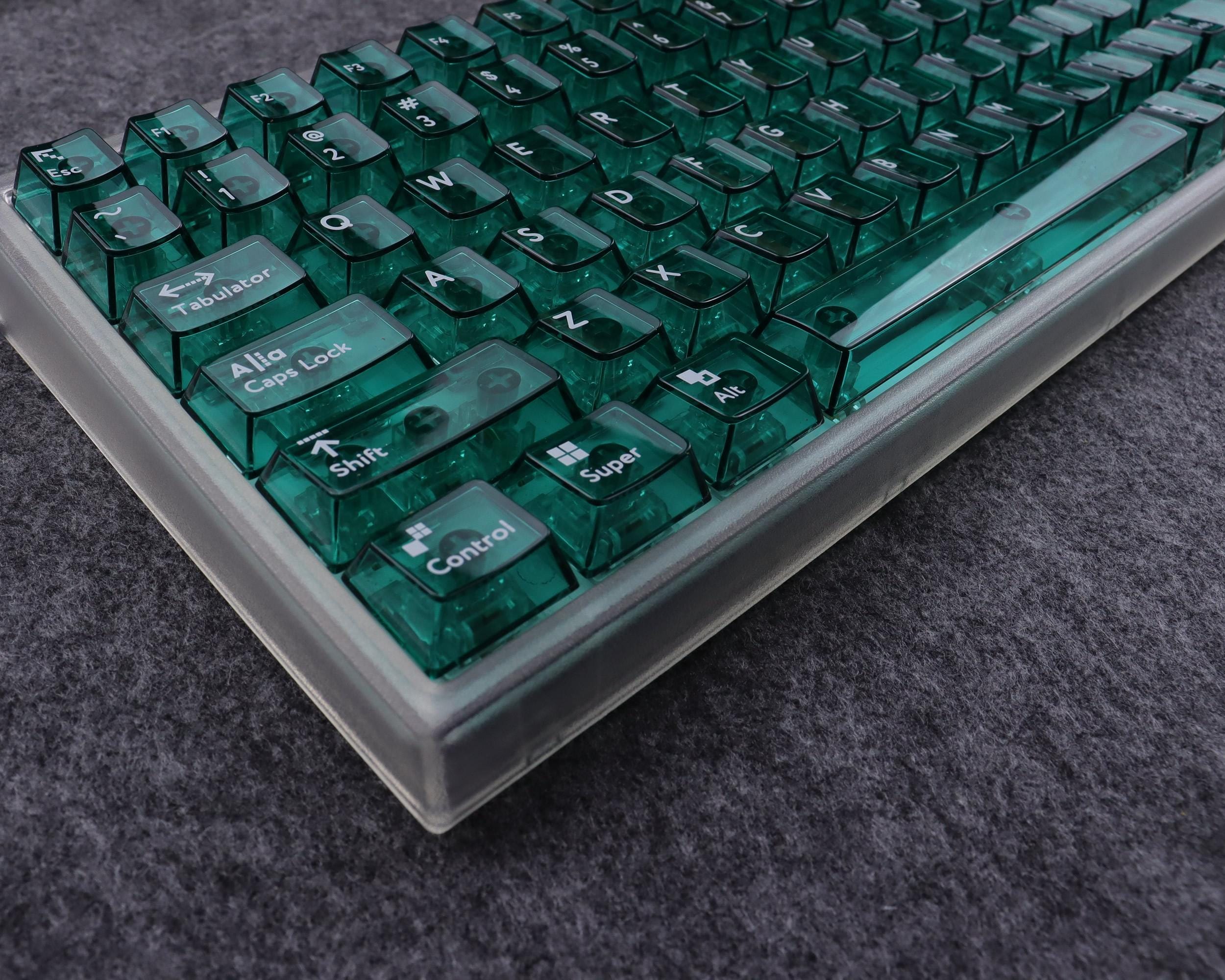Dark Green Clear Keycaps Transparent Keycaps Backlit Keycaps Cherry ...