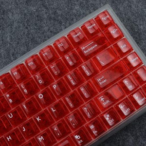 Red Clear PC Keycap Set: Backlit Cherry Profile, 113 Keys - Etsy