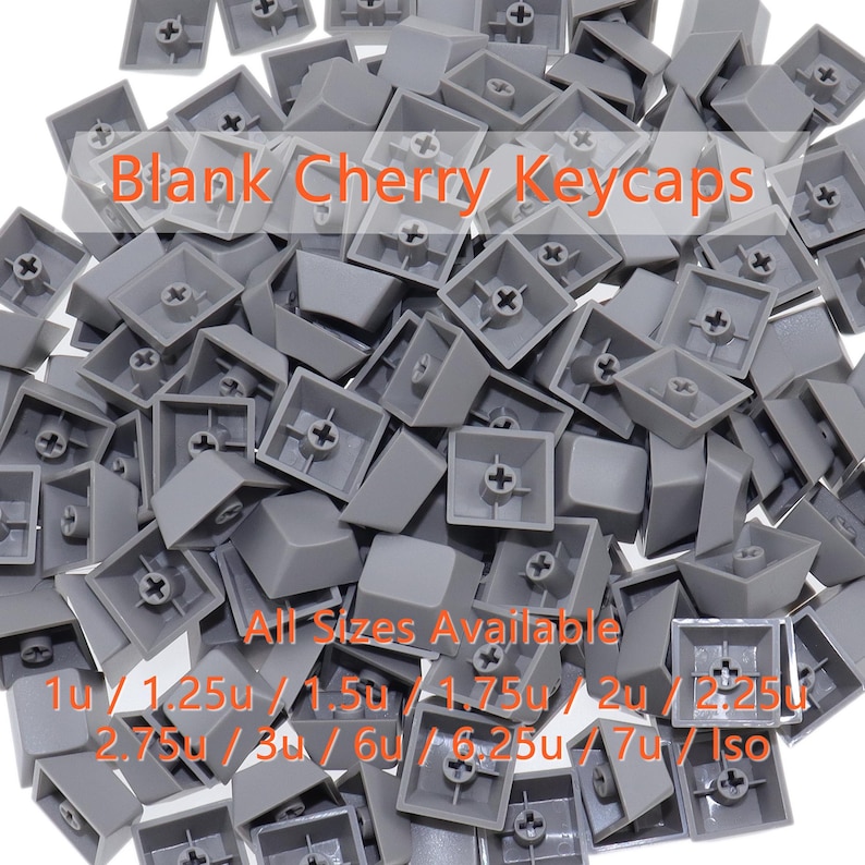 Gray ABS Cherry Profile Keycaps: Mechanical Keyboard - 1u to 7u - Etsy
