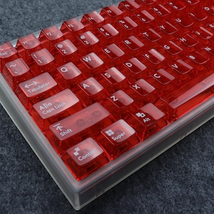 Red Clear PC Keycap Set: Backlit Cherry Profile, 113 Keys - Etsy