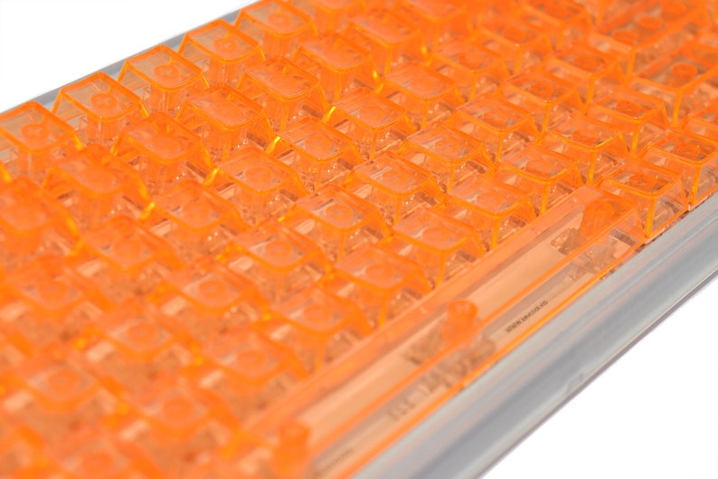 Clear Keycaps Neon Orange Keycaps Transparent Keycaps Custom - Etsy
