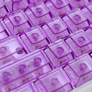 Purple Clear Keycaps Blank Keycap Set Backlit Keycaps Cherry Keycaps ...