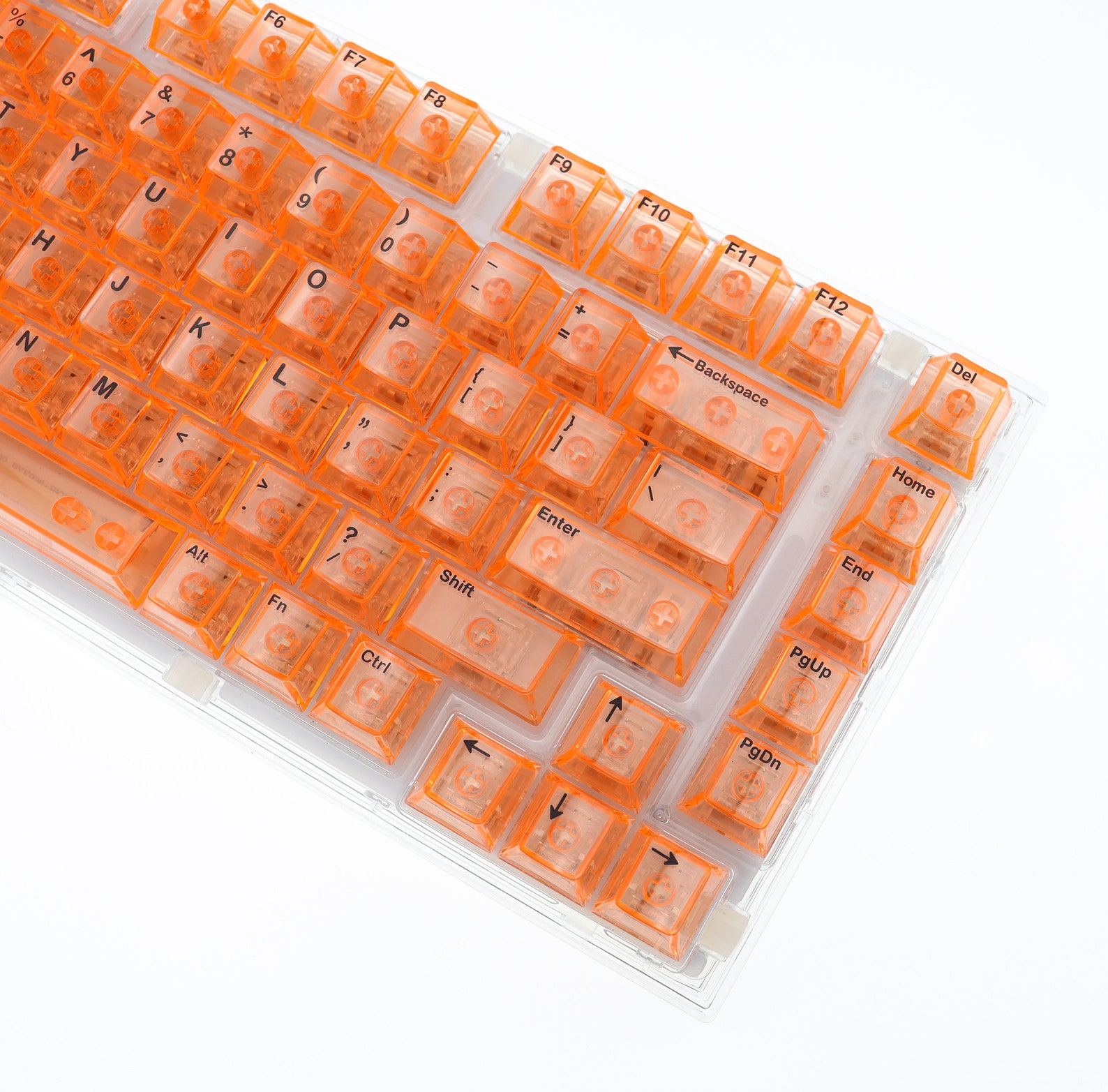 Orange Clear Keycap Set: Cherry Profile, PC Translucent Keycaps - Etsy