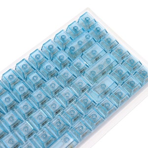 Clear Blue Keycap Set: 120-key Cherry Profile Translucent PC Keycaps - Etsy