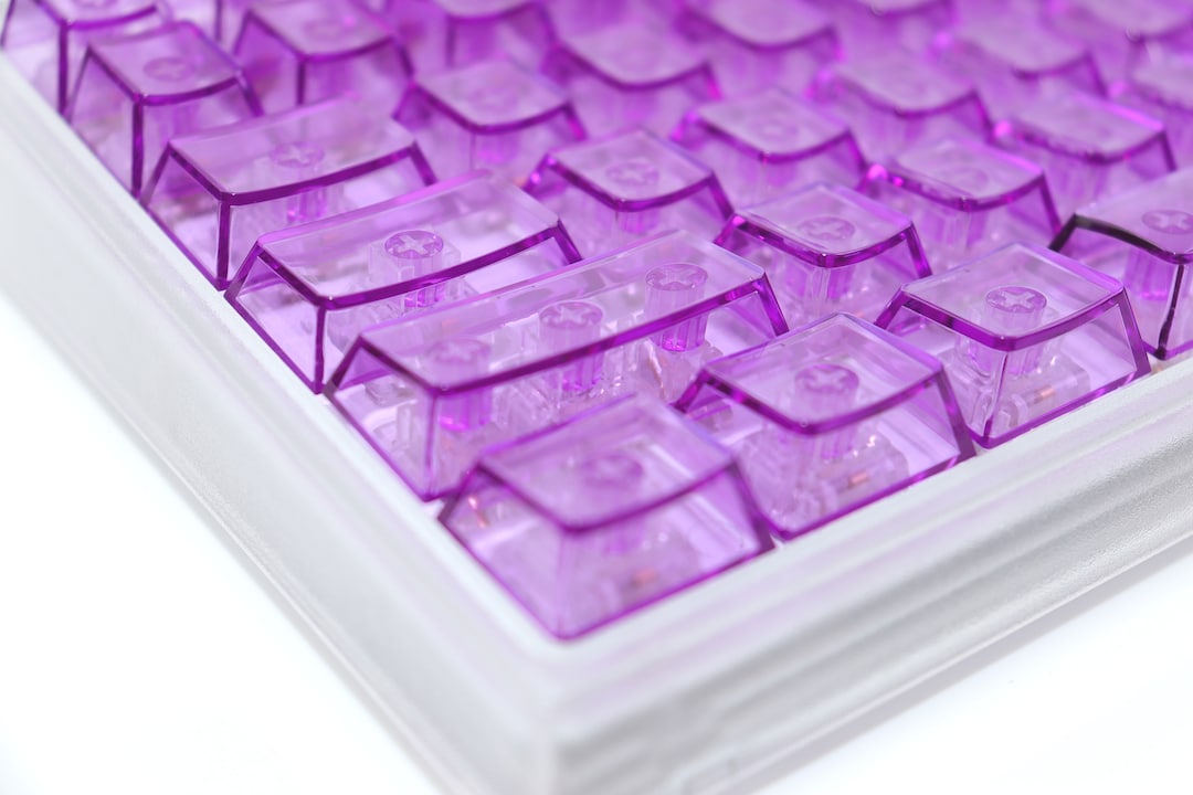 Purple Clear Keycaps Blank Keycap Set Backlit Keycaps Cherry Keycaps ...