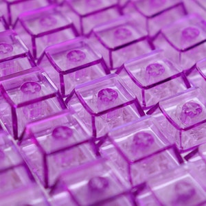 Purple Clear Keycaps Blank Keycap Set Backlit Keycaps Cherry Keycaps ...