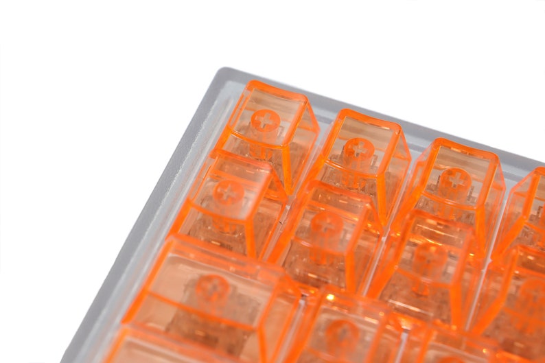 Clear Keycaps Neon Orange Keycaps Transparent Keycaps Custom - Etsy