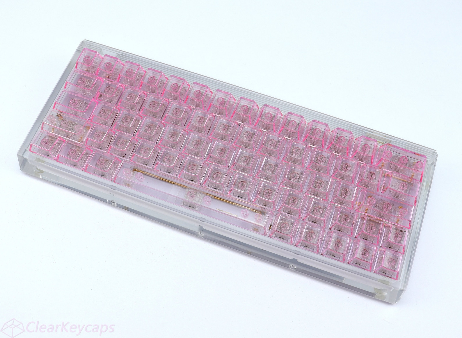 Pink Clear Keycaps Transparent Keycaps Blank Keycap Set - Etsy