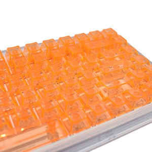 Clear Keycaps Neon Orange Keycaps Transparent Keycaps Custom Blank ...