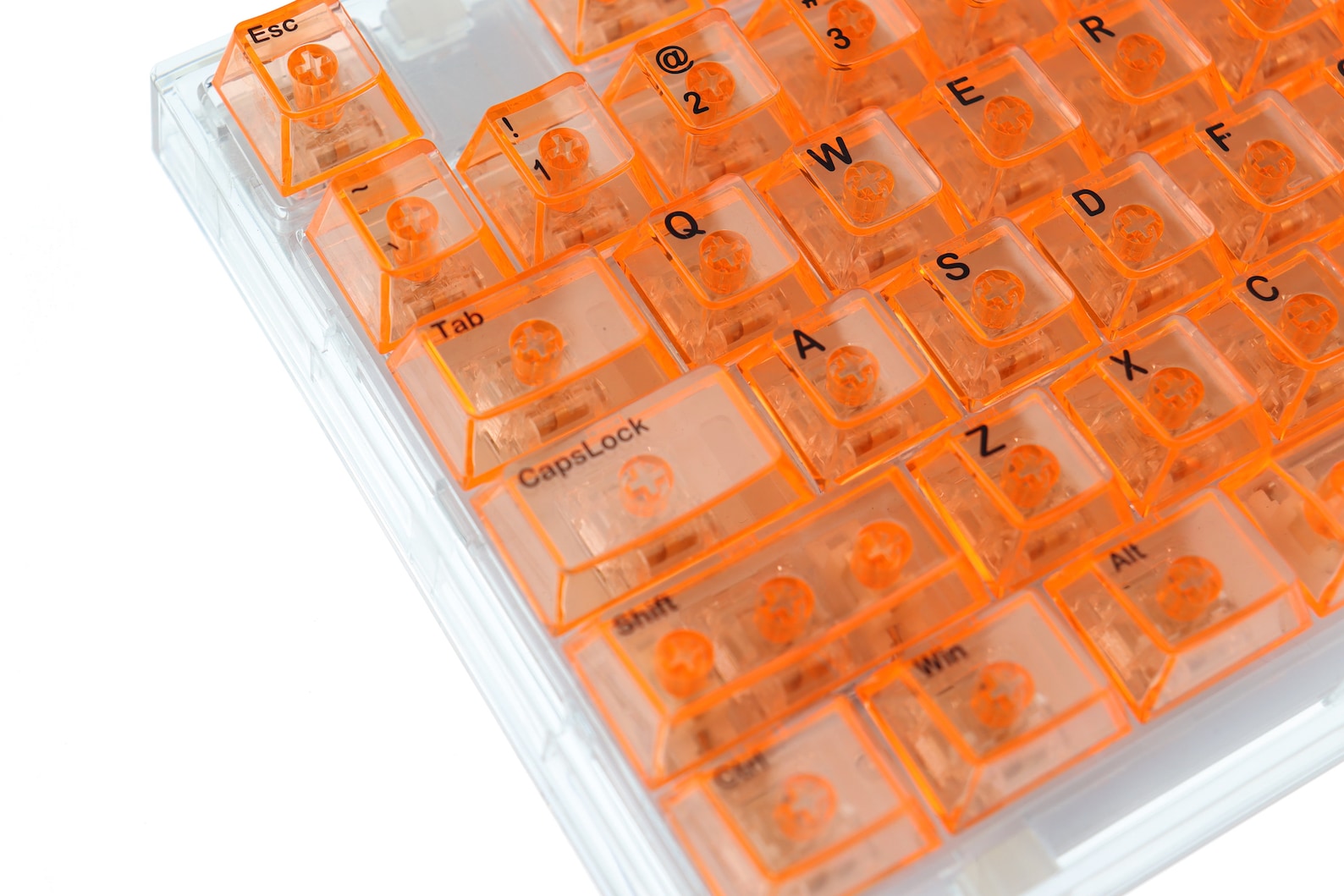 Orange Clear Keycap Set: Cherry Profile, PC Translucent Keycaps - Etsy