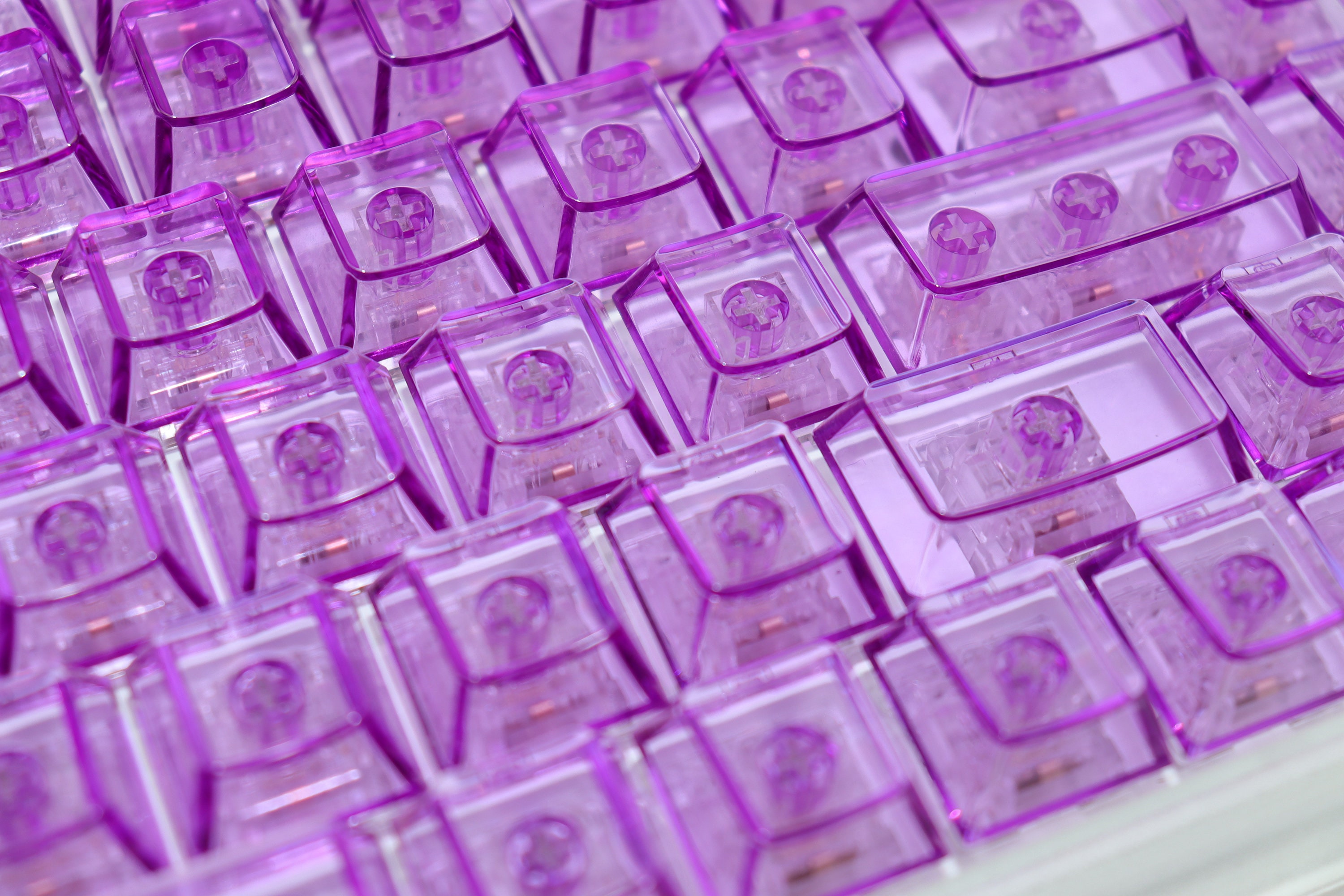 Purple Clear Keycaps Blank Keycap Set Backlit Keycaps Cherry - Etsy